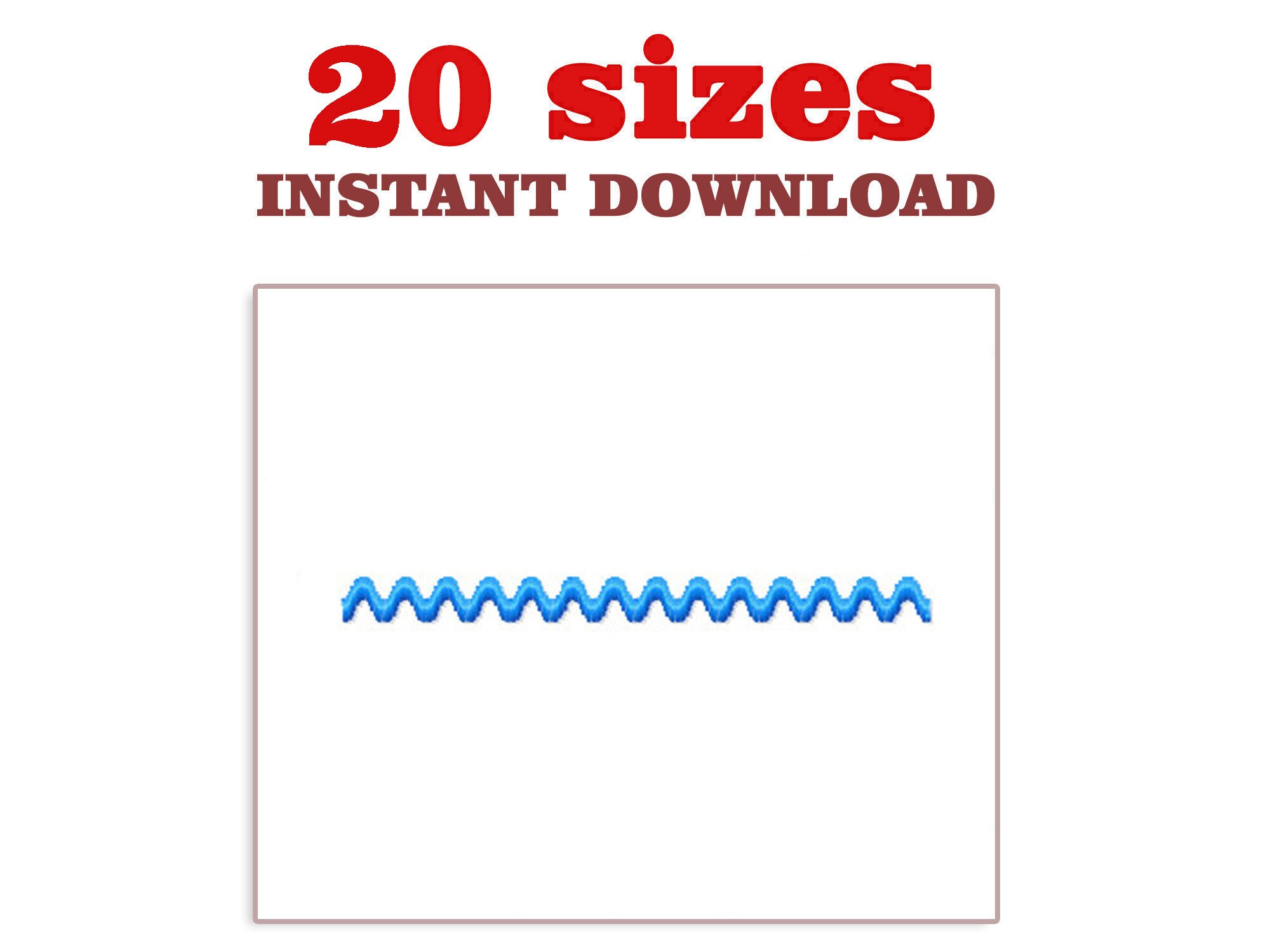 Wavy Line Embroidery Design: Satin Stitch Border (digital Download) - Etsy