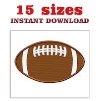 Football Embroidery Design, Machine Embroidery Design, 4x4, 6 Sizes ...