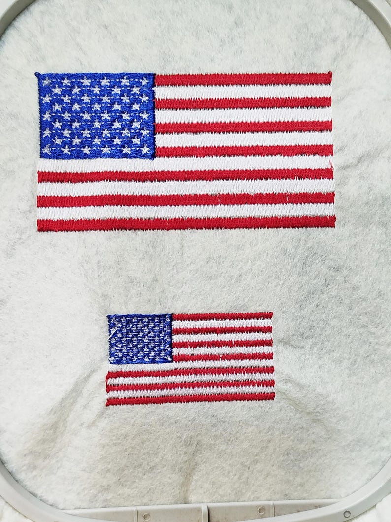 American Flag Embroidery Design: Machine Embroidery File (instant ...