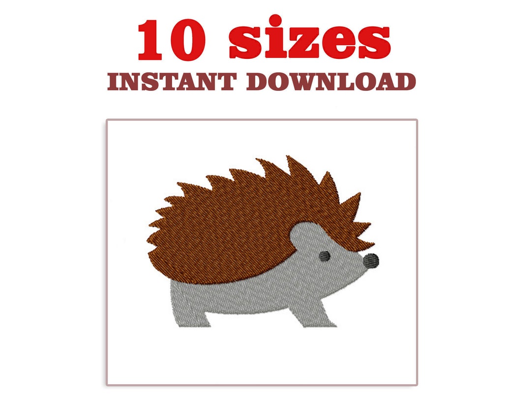 Hedgehog Embroidery Design, Download Embroidery Hedgehog, Hedgehog ...