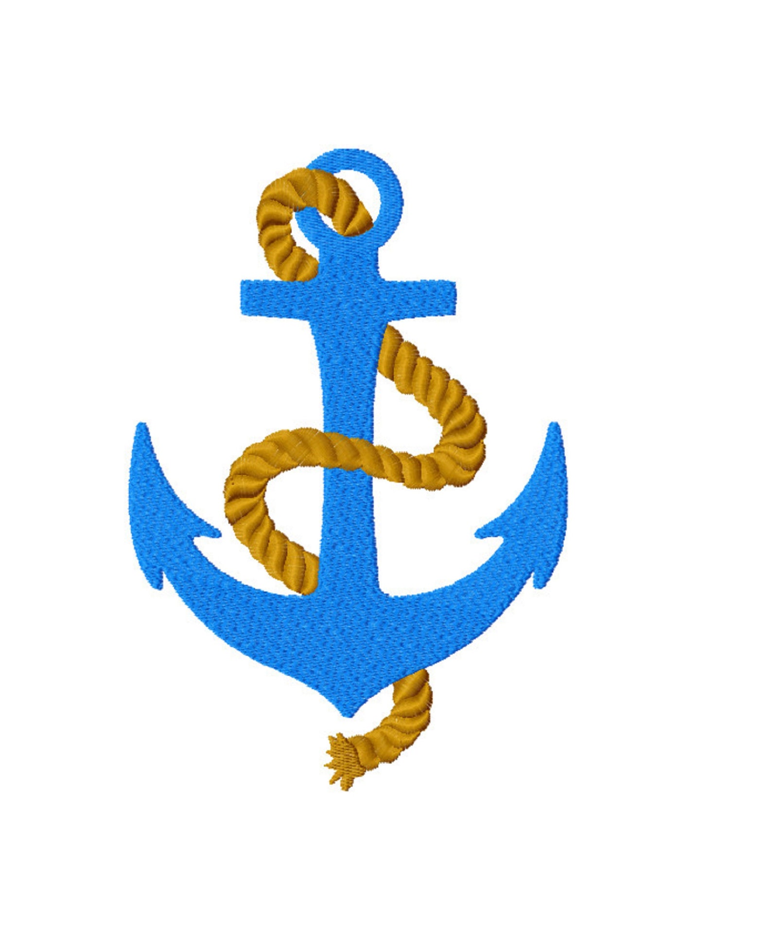 Navy Anchor & Rope Machine Embroidery Design (download) - Etsy