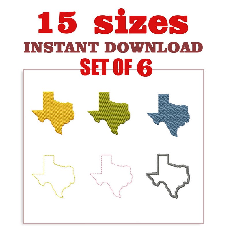 Texas Embroidery Icons - Etsy