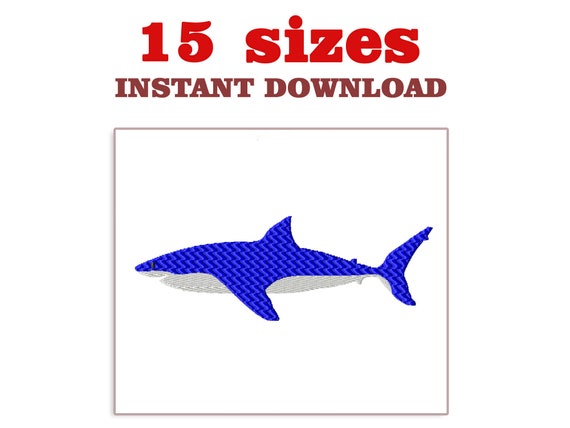Shark embroidery designs mini Shark embroidery Shark | Etsy