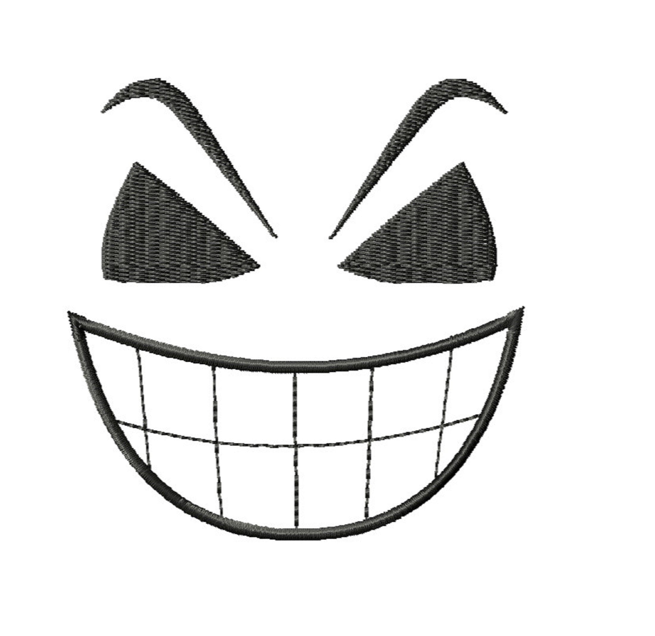 Monster Face Embroidery Design Pumpkin Face Machine Embroidery | Etsy