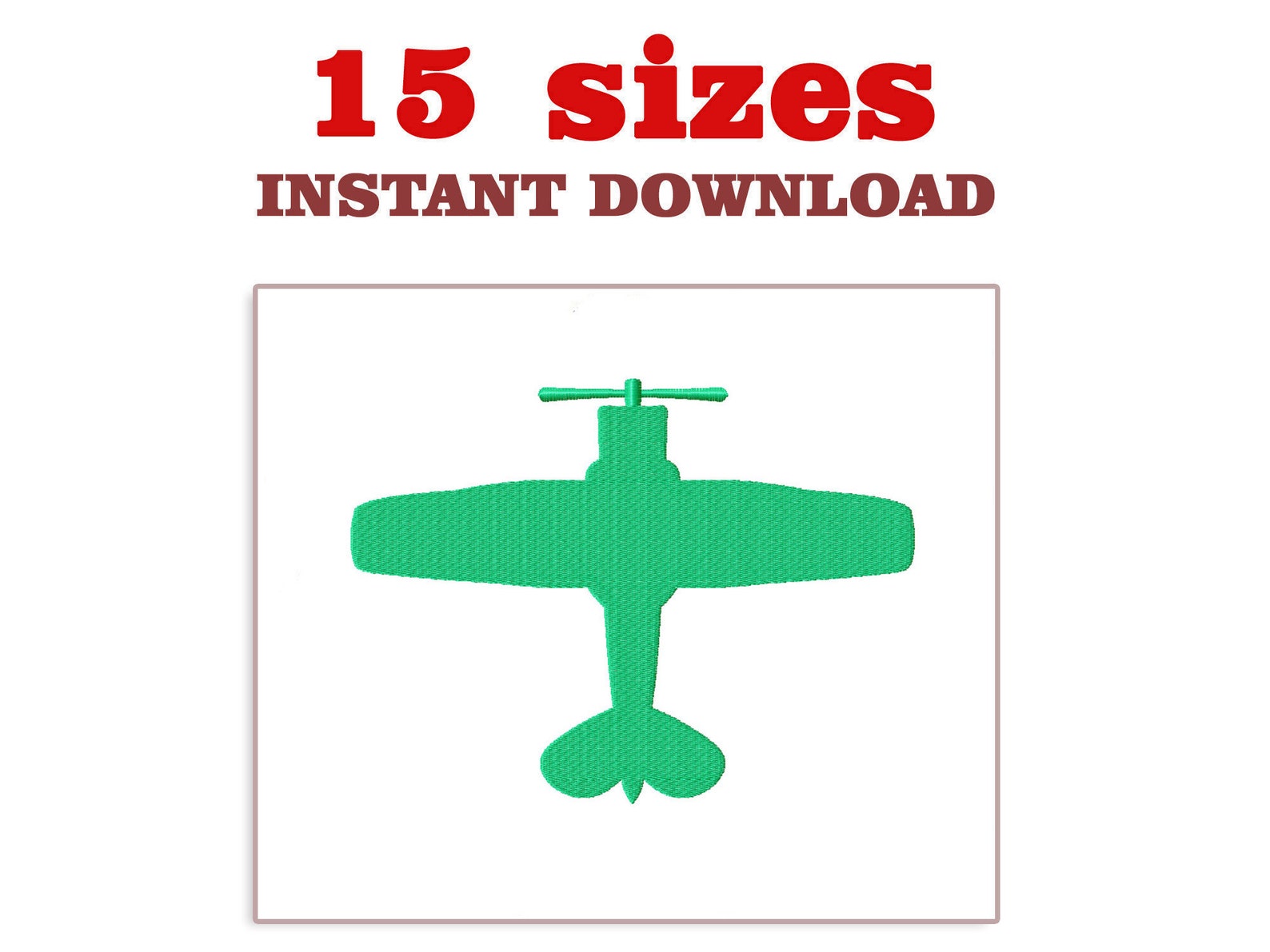 Airplane Embroidery Design Small Plane Download height From - Etsy