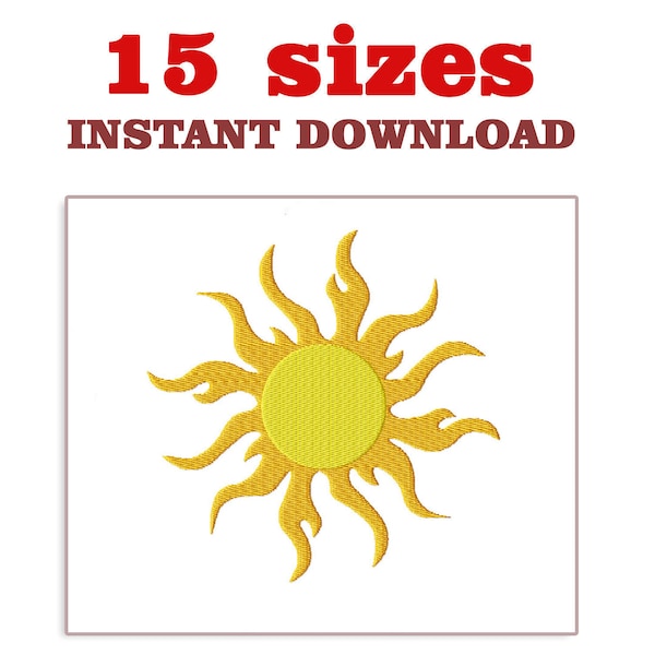Embroidery Design Sun - Etsy