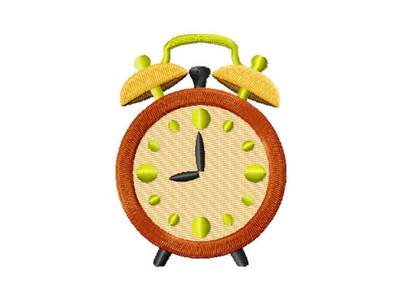 Alarm Clock Embroidery Design: Machine Embroidery File (digital ...