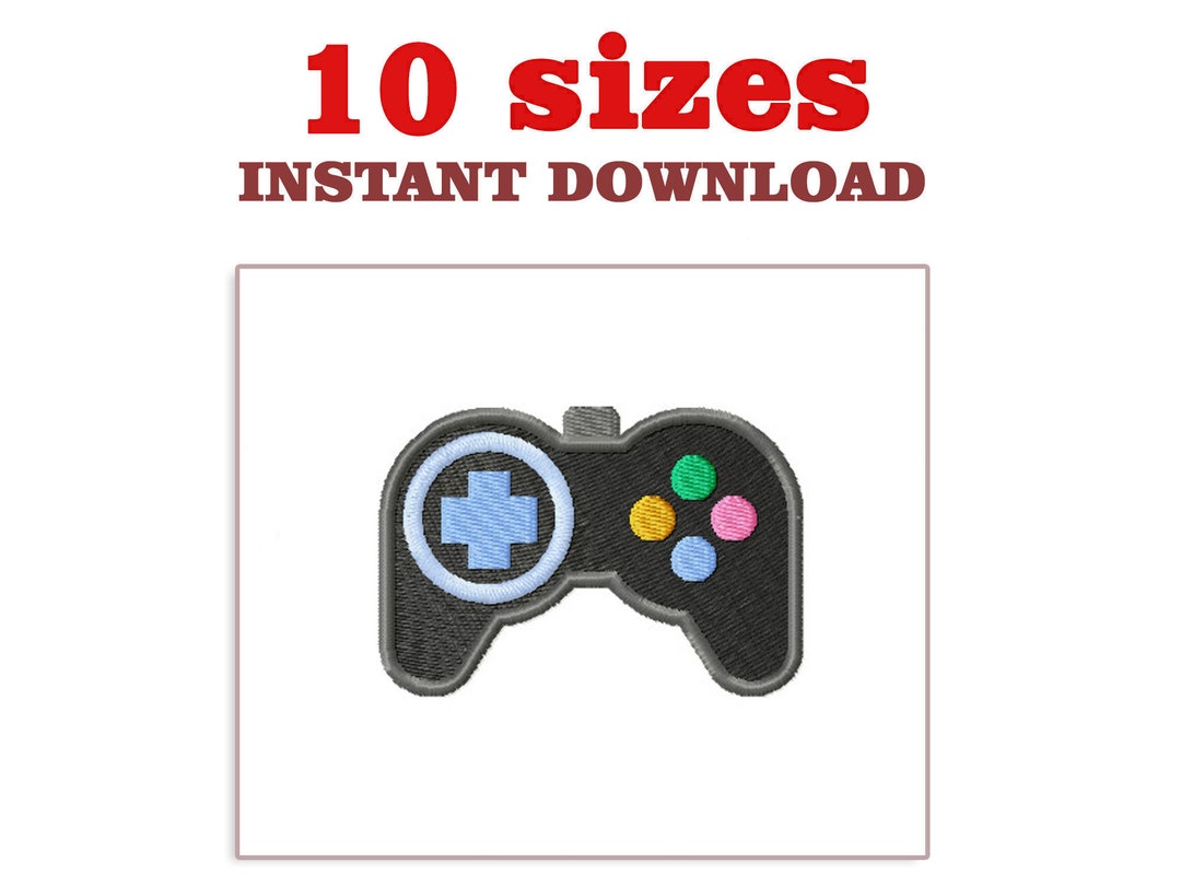 Video Game Controller Embroidery Design: Joystick Machine Pattern ...
