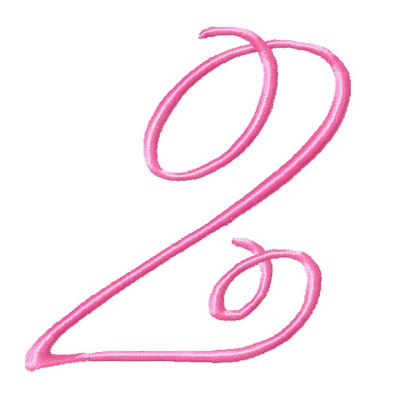 Numbers Embroidery Design Numbers Only 17 Sizes height - Etsy
