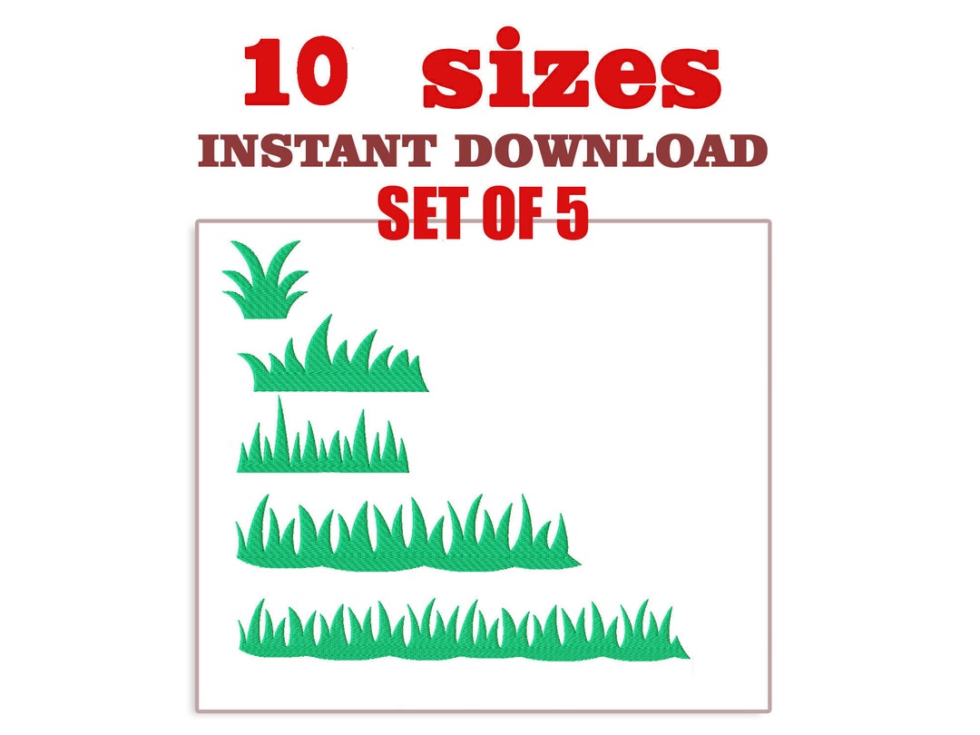 Grass Embroidery Designs: Machine Embroidery (digital Download) - Etsy
