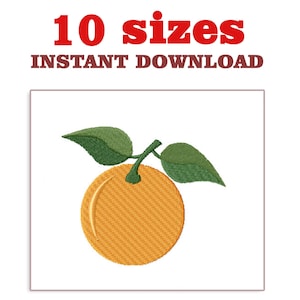 Orange Embroidery Design, Orange INSTANT DOWNLOAD File - Etsy