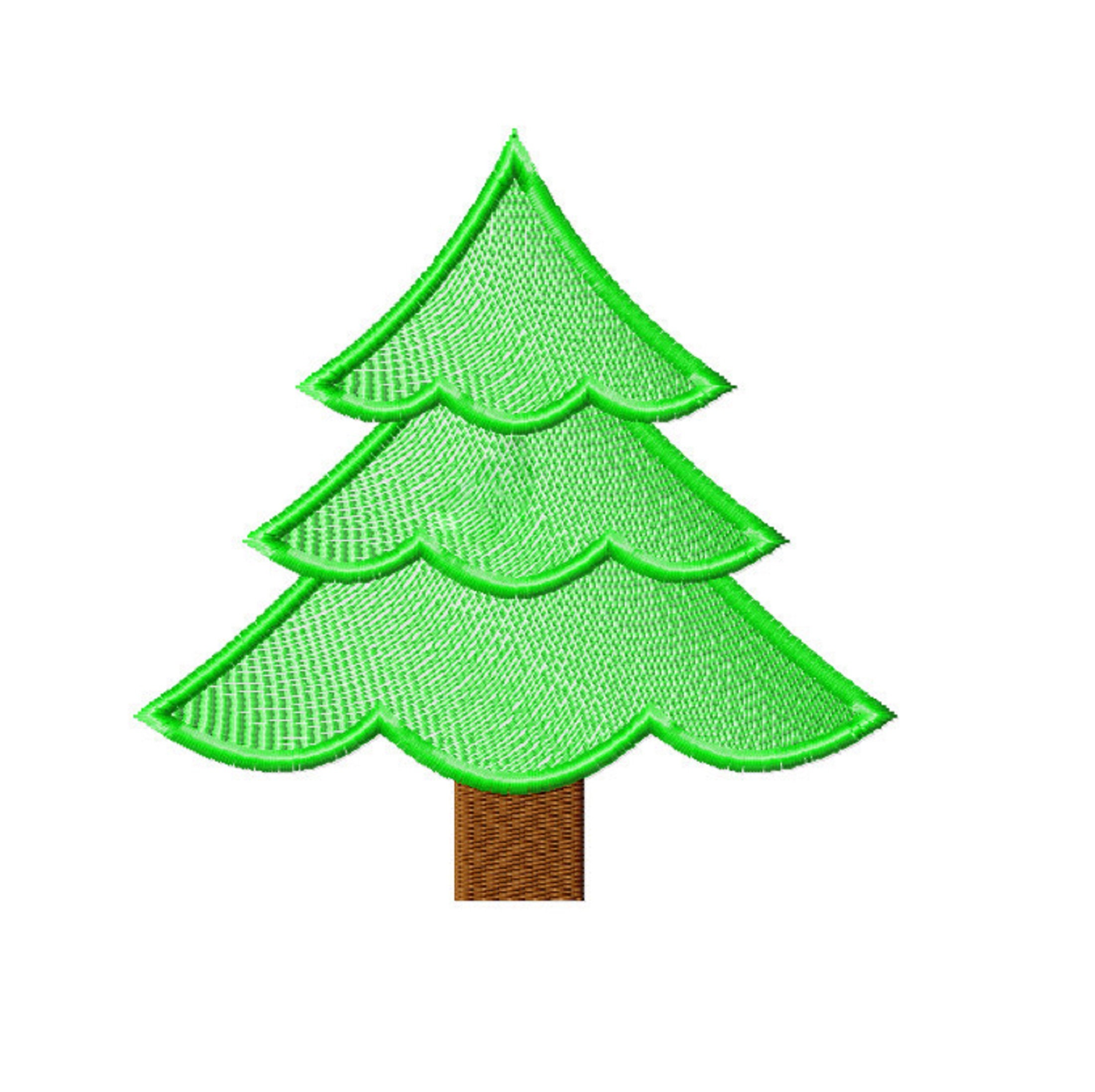 Tree Embroidery Design File Set of 5 Birch Tree Christmas - Etsy