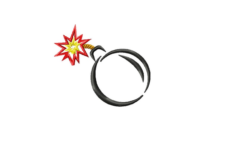 Bomb Outline Embroidery Design: 10 Sizes (digital File) - Etsy