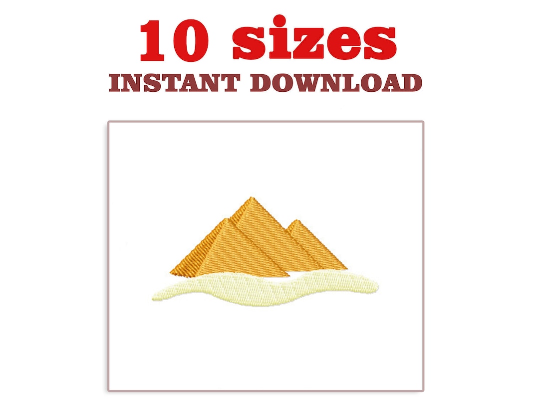 Egypt Pyramids Embroidery Designs, Egypt Pyramids Embroidery File, Mini ...