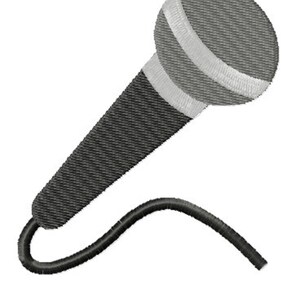 Microphone Embroidery Design File, Microphone Machine Embroidery Design ...
