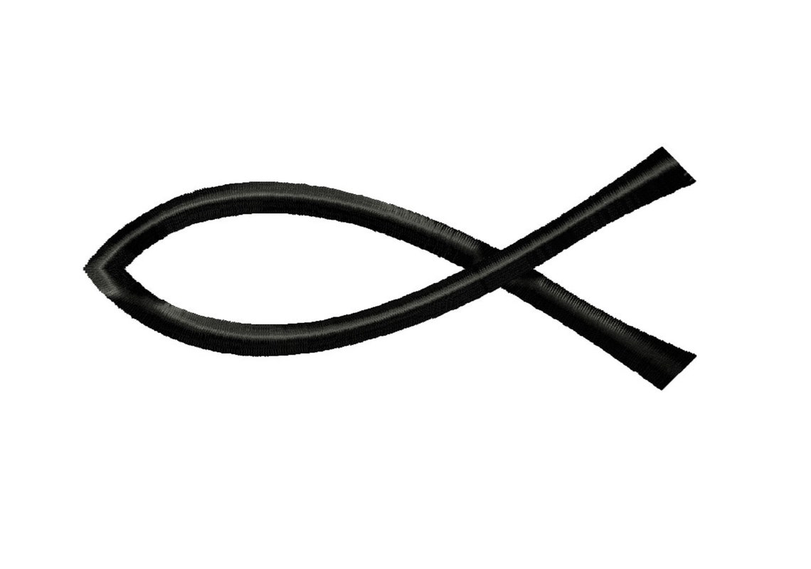 Jesus Fish Embroidery Design Christian Fish Symbol Download | Etsy