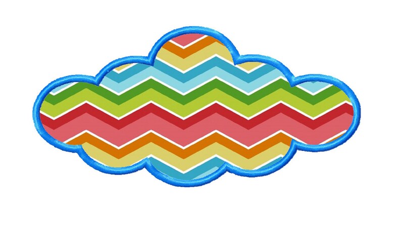 Cloud Applique Embroidery Design Download Applique Machine - Etsy