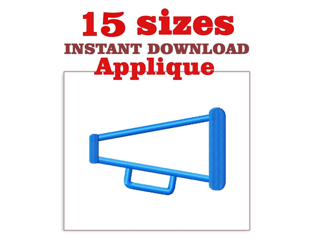 Megaphone Applique Embroidery Design (digital Download) - Etsy