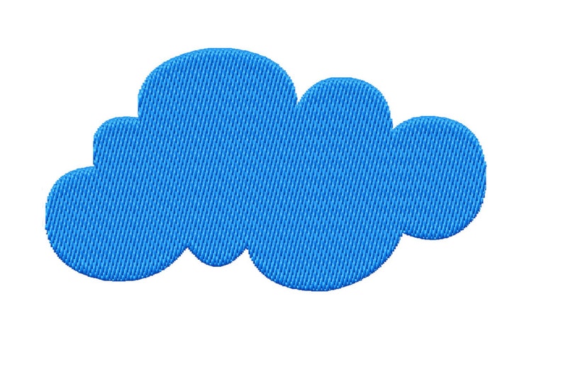 Cloud Embroidery Design: Filled Stitches, 9 Sizes (digital Download) - Etsy