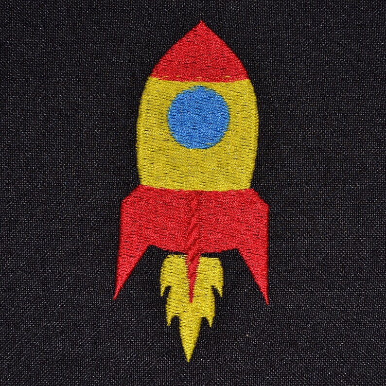 Space Rocket Embroidery Design Space Embroidery Design | Etsy