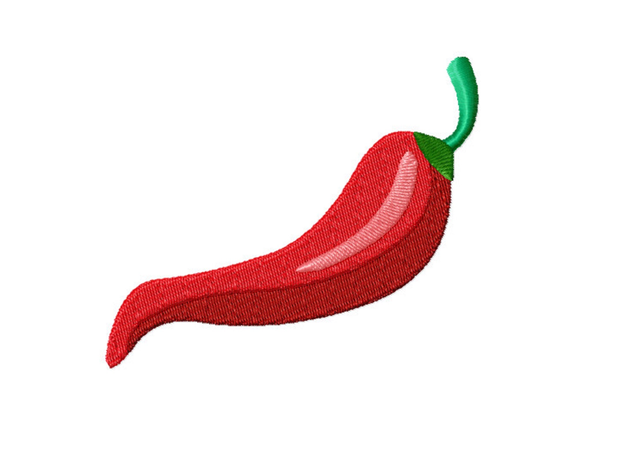 Chili Pepper Embroidery Design: Machine Embroidery File (digital ...