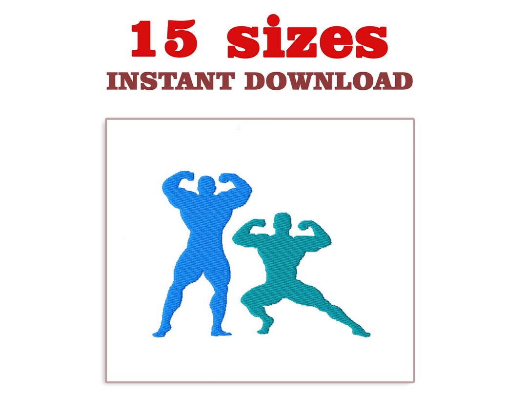 Bodybuilder Embroidery Design File, Bodybuilder Embroidery Machine ...