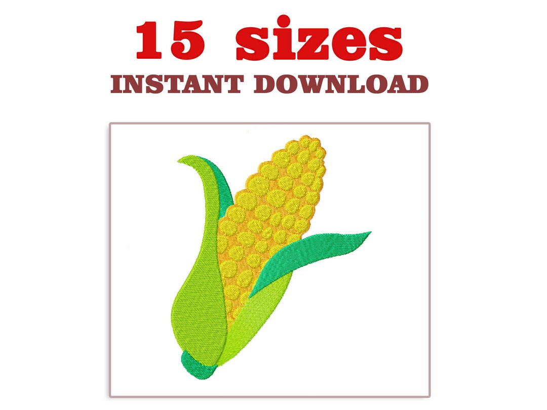 Corn Embroidery Design: Machine Embroidery Pattern (digital Download ...