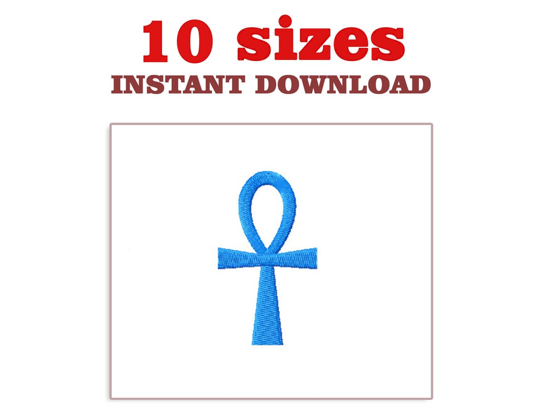 Ankh Symbol Embroidery Design File, Mini Ankh Symbol Download ...
