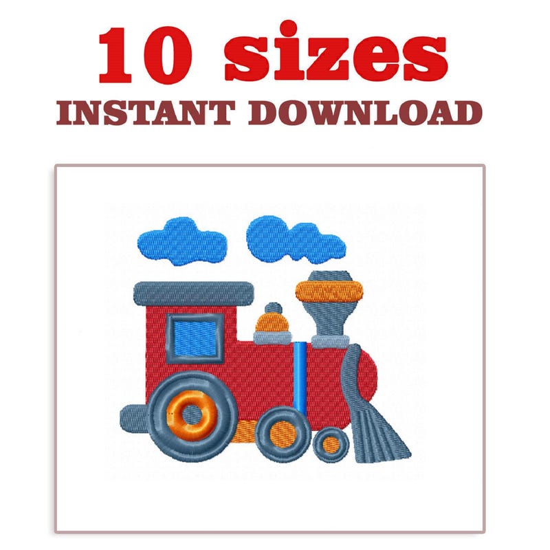 Train Mini Embroidery File - Etsy