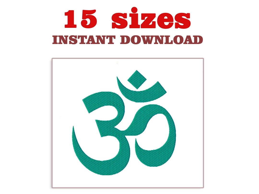 Om Symbol Embroidery Design, Om Machine Embroidery Design, Ohm Aum ...