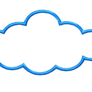 Cloud Applique Embroidery Design, Download Applique, Machine Embroidery ...