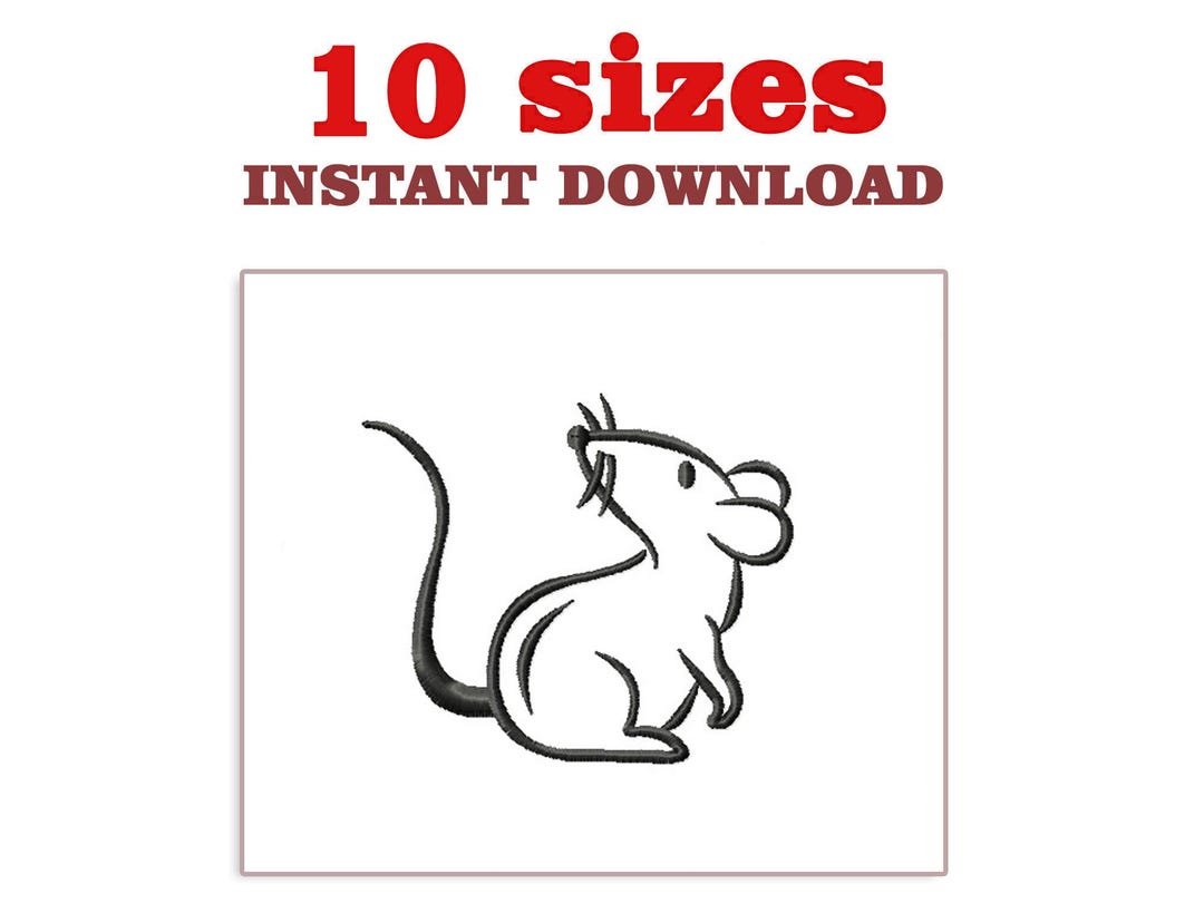 Mini Mouse Outline Embroidery Design: 10 Sizes (digital Download) - Etsy