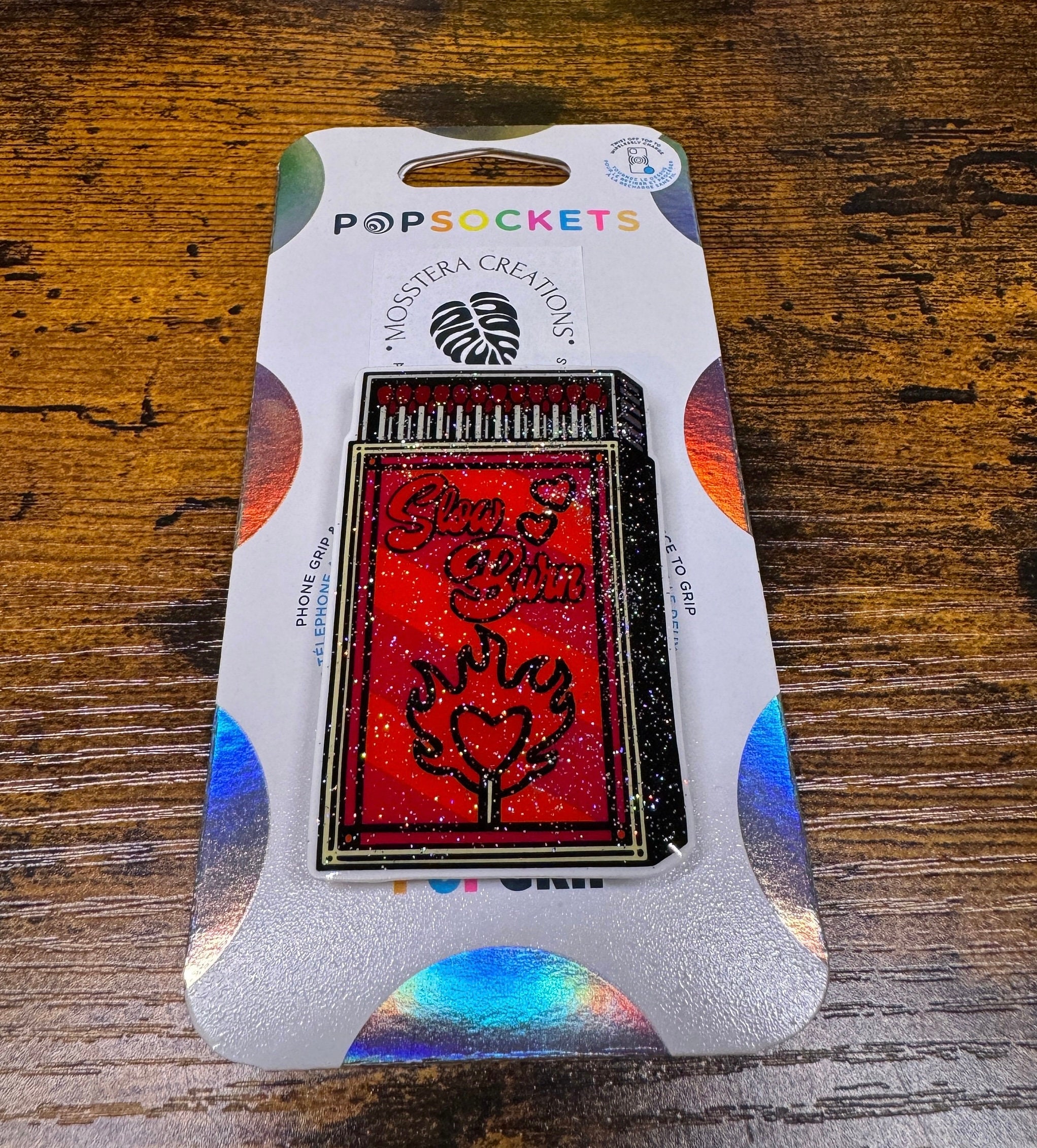 Cute Pop Socket Phone Grip for Cell Phone or Kindle Slow Burn - Etsy