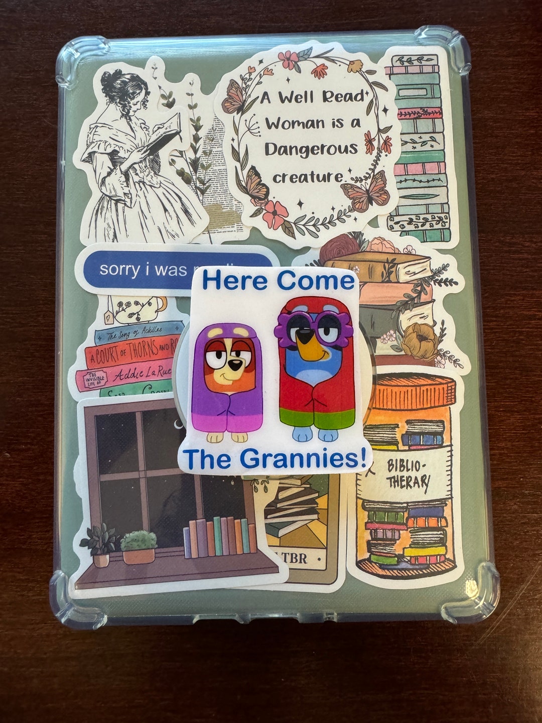 Cute Heeler Grannies Pop Socket Phone Grip for Cell Phone or Kindle ...