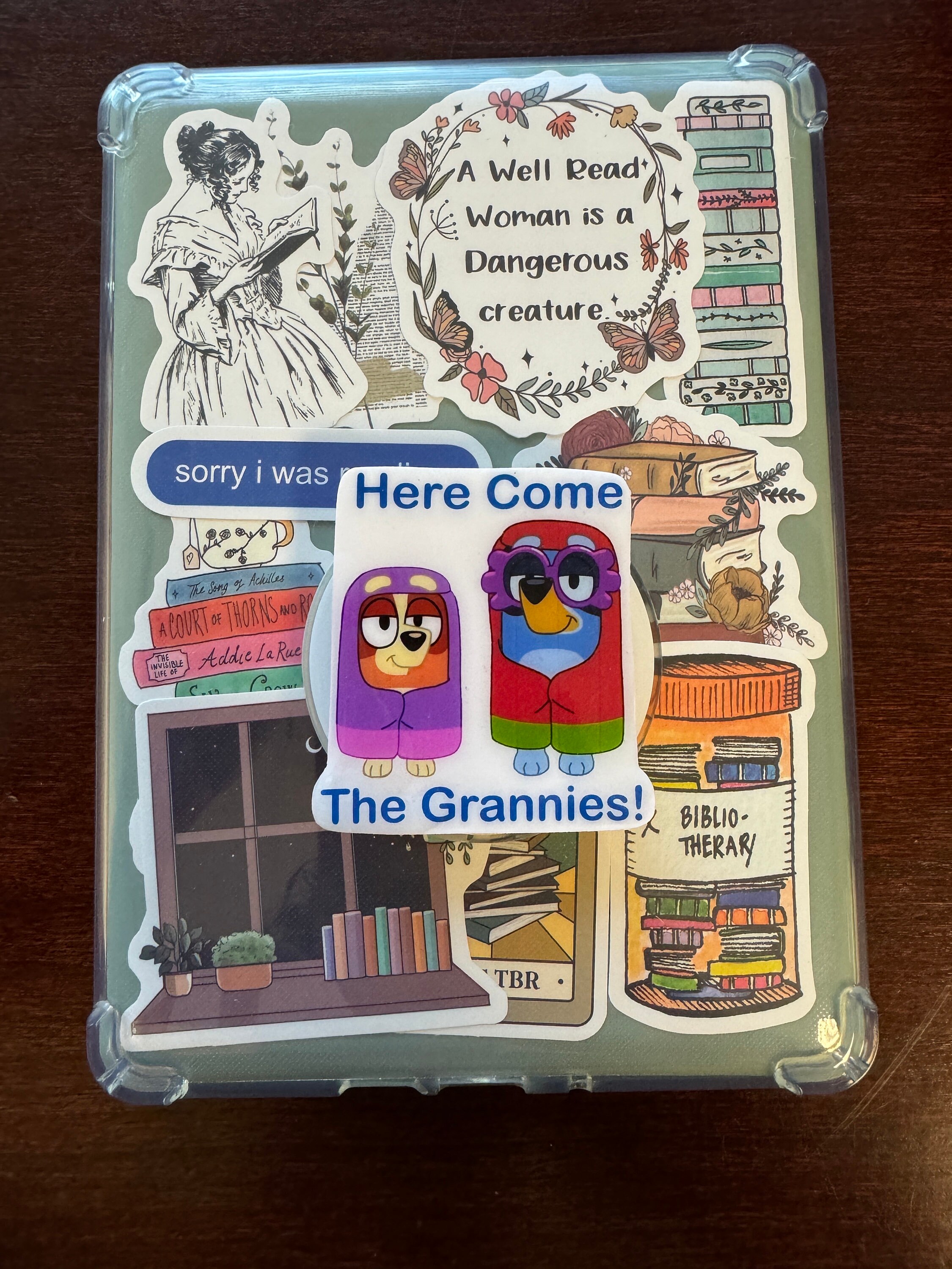 Cute Heeler Grannies Pop Socket Phone Grip for Cell Phone or Kindle ...