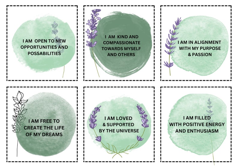 I AM Affirmation Cards (printable) - Etsy