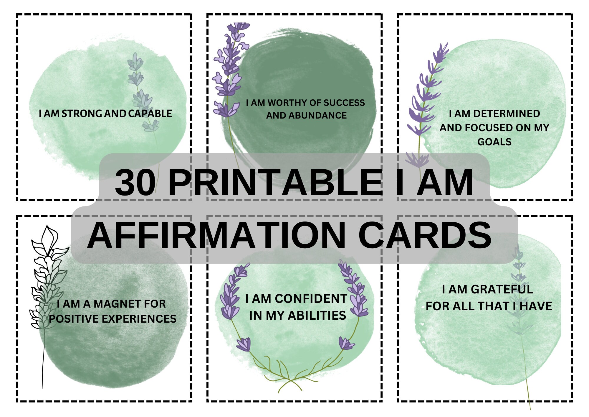 I AM Affirmation Cards (printable) - Etsy