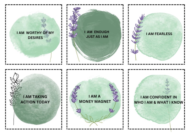 I AM Affirmation Cards (printable) - Etsy