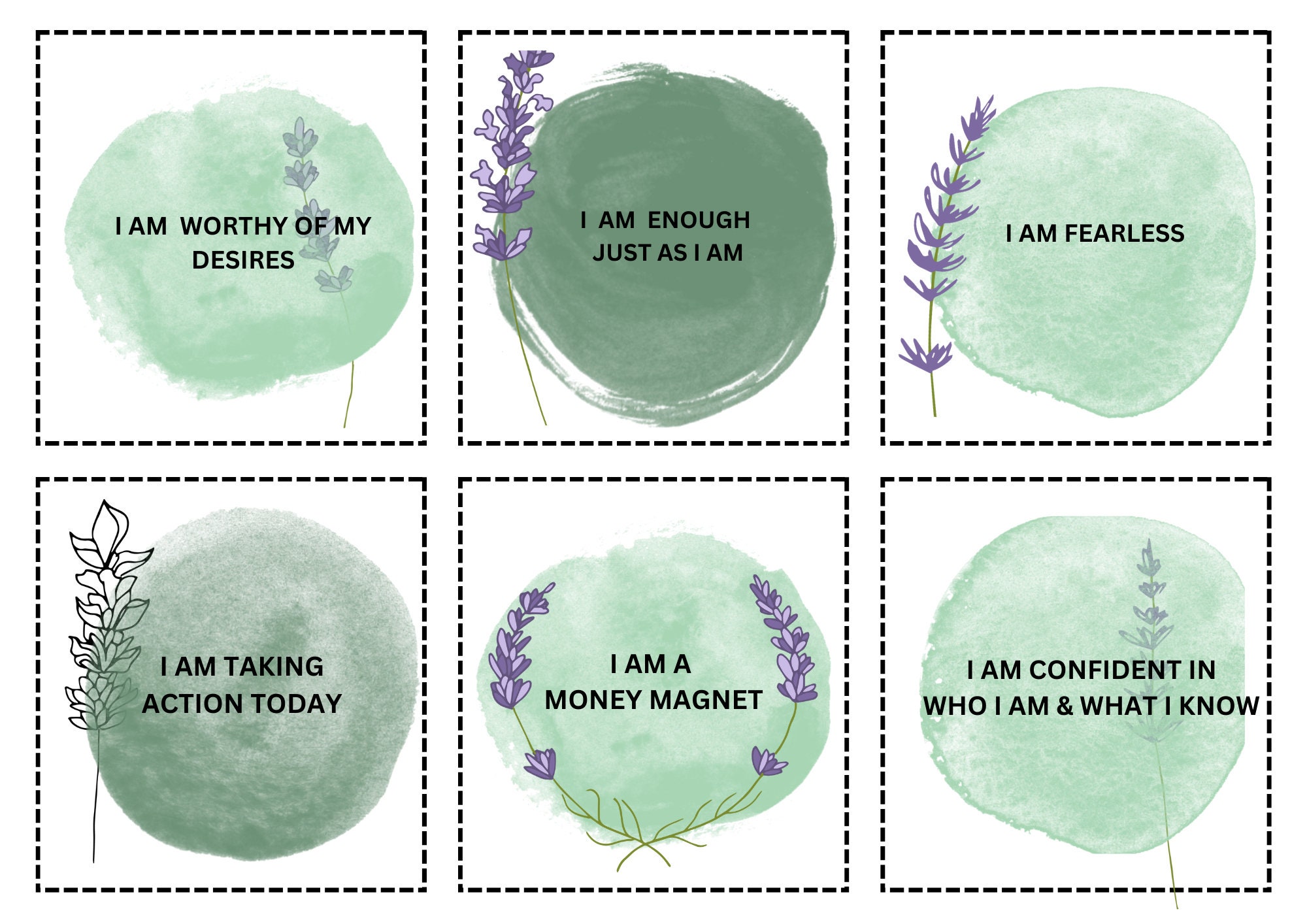 I AM Affirmation Cards (printable) - Etsy