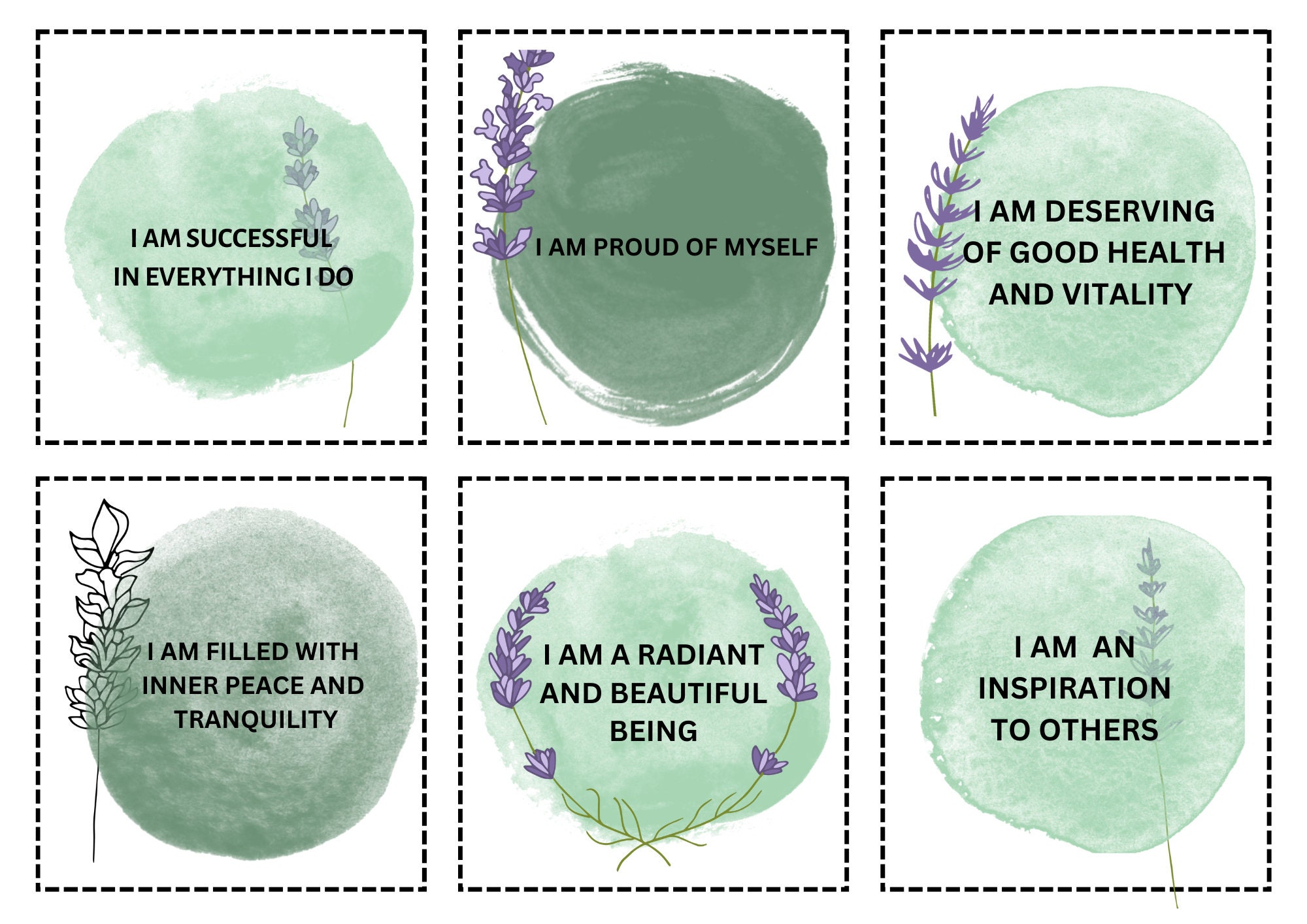 I AM Affirmation Cards (printable) - Etsy