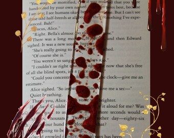 Blood Bookmark - Etsy