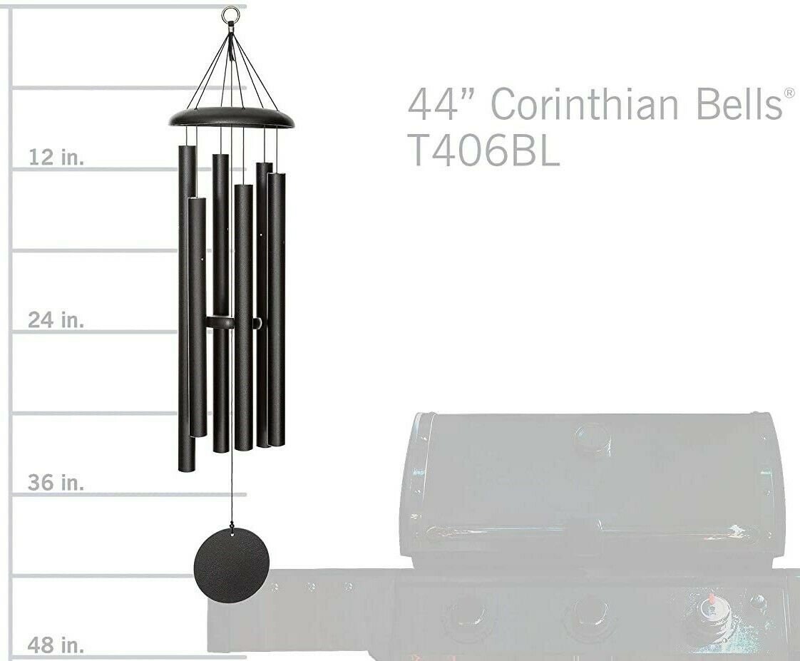 Corinthian Bells 44 Wind Chime Black Tuned C 44 Inch Wind River Chimes ...