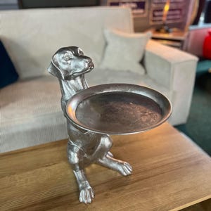 Quirky Silver Dog Butler Display Ornament - Etsy