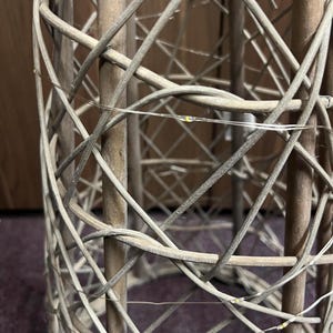 Large Wicker Tree With Star & LED Lights - Etsy