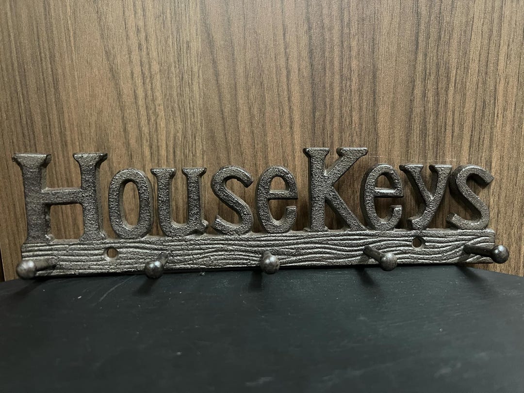 Rustic Cast Iron House Keys Hooks - Etsy
