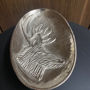 Silver Stag Plate - Etsy