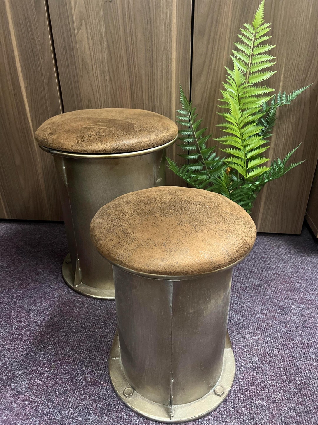 Cool Industrial Style Stools With Storage - Etsy UK
