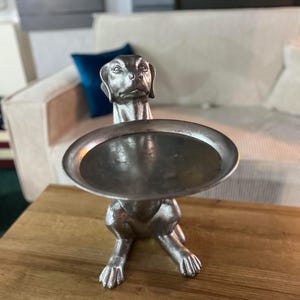 Quirky Silver Dog Butler Display Ornament - Etsy