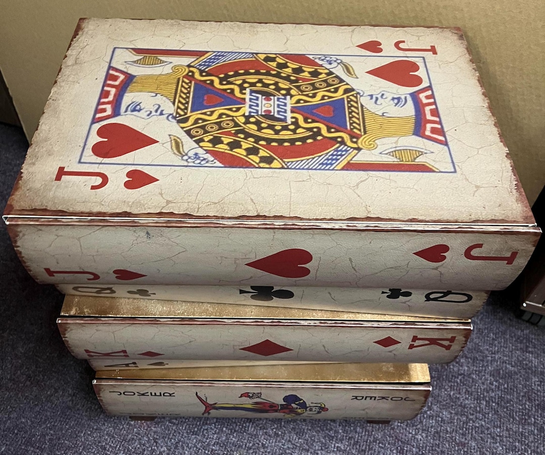 Unusual Playing Cards Side Cabinet | Unique Storage Cabinet - Etsy