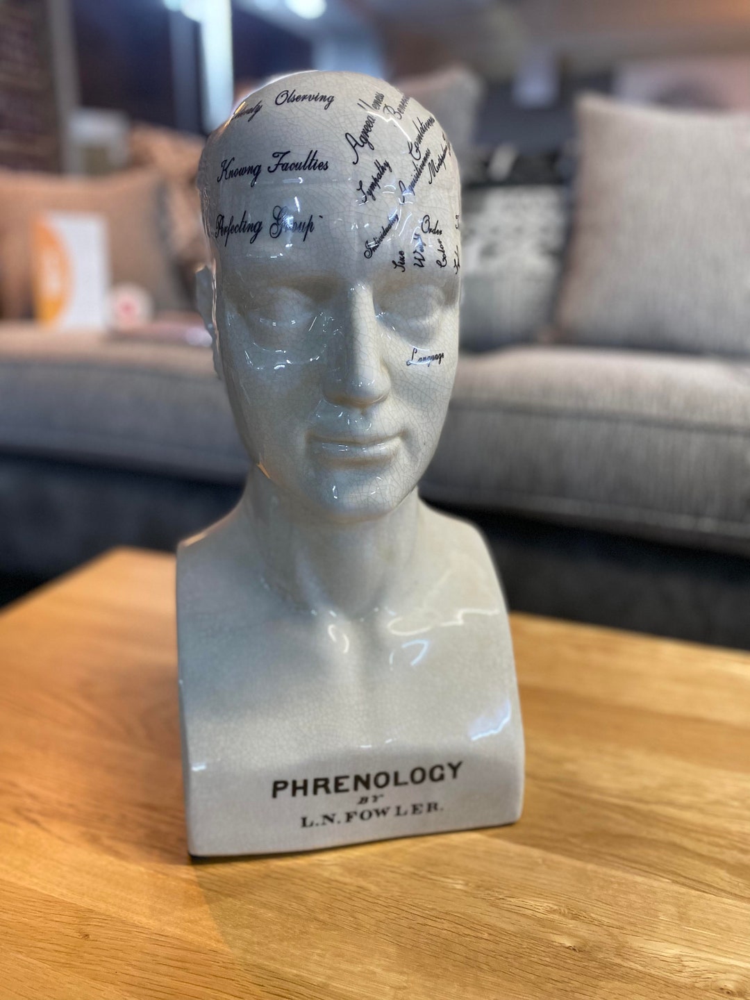 Antique Ceramic Phrenology Head Large - Etsy
